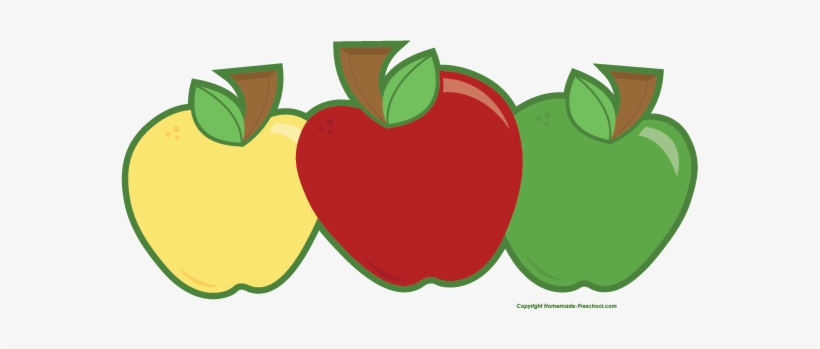 Free Fruit Clipart - Colored Apple Clip Art PNG Image | Transparent PNG ...