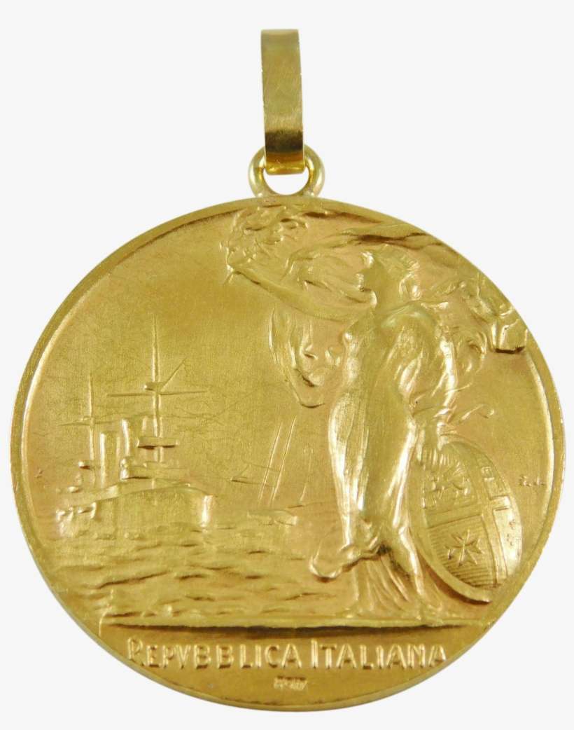 22 Karat Yellow Gold Italian “medaglia D'onore” - Locket PNG Image ...