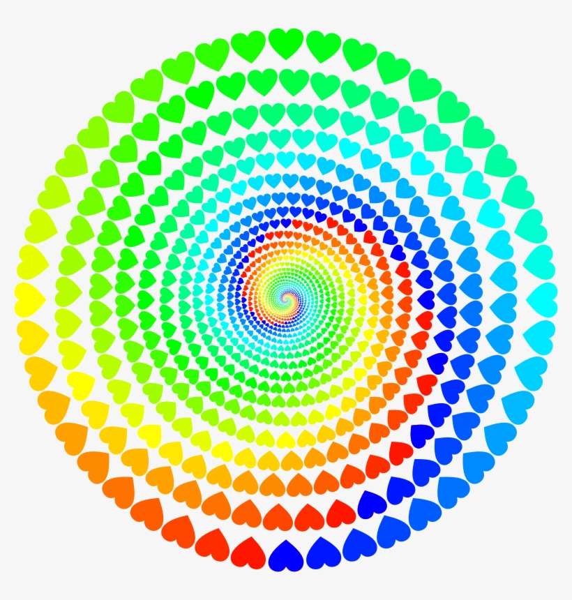 Spectrum Hearts Vortex - Abstract Motif PNG Image | Transparent PNG ...