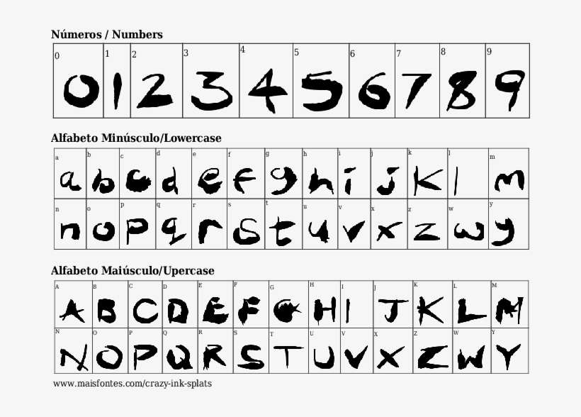 Font Details Crazy Ink Splats - Number PNG Image | Transparent PNG Free ...