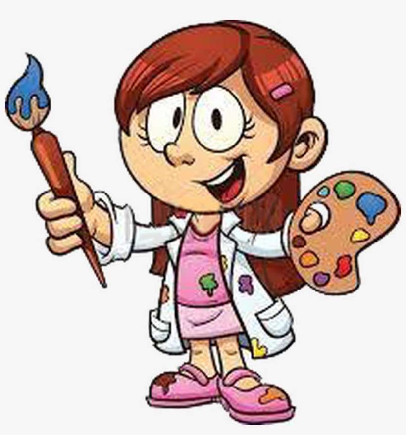 Crafts Clipart Art Design - Cartoon Artist PNG Image | Transparent PNG ...