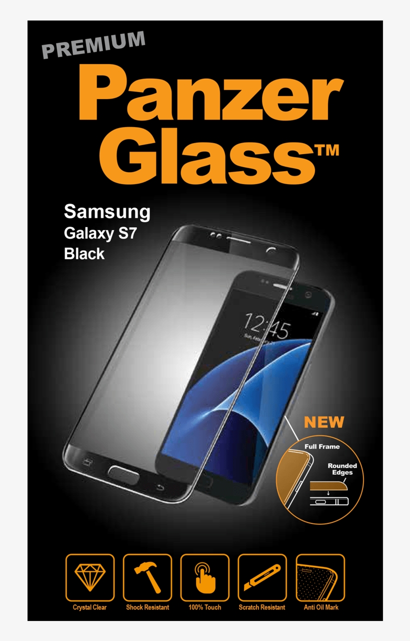 Panzerglass Premium Samsung Galaxy S7 Black Screen - Panzerglass Clear ...