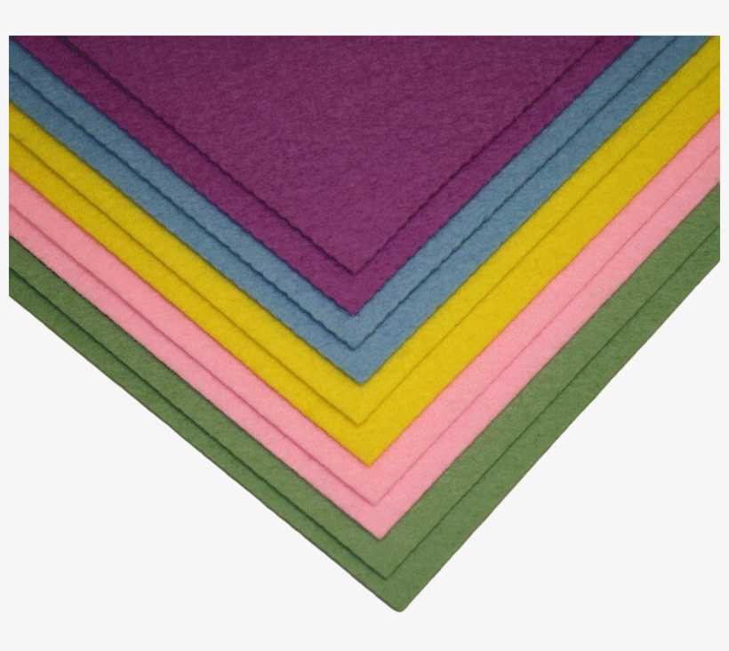 9" X 12" Wool Craft Felt Sheets Pastels - Construction Paper PNG Image ...