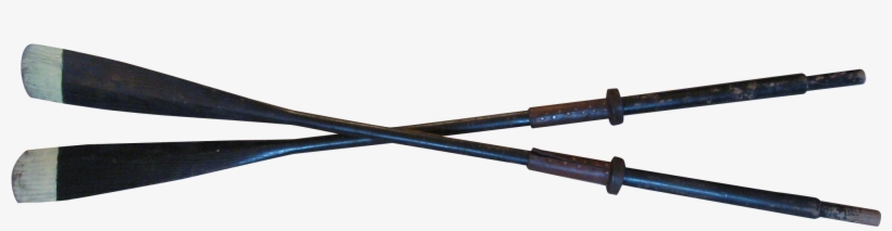 Pair Of Early 1900s Rowing Oars, Leather Oar Collars, - Rowing Oar ...