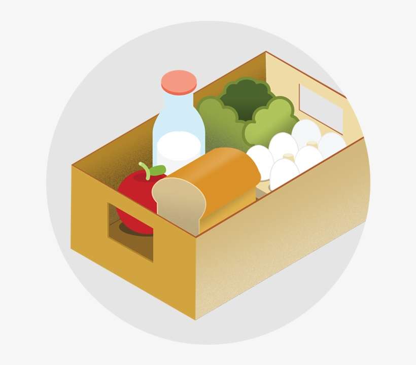 Join A Collective Kitchen, Food Box Or Bulk-buying - Cartoon Food Box ...