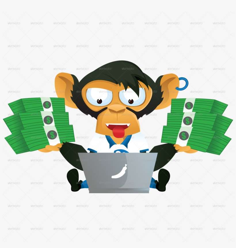 Download 2000 X 2000 6 - Monkey With Money Cartoon | Transparent PNG ...