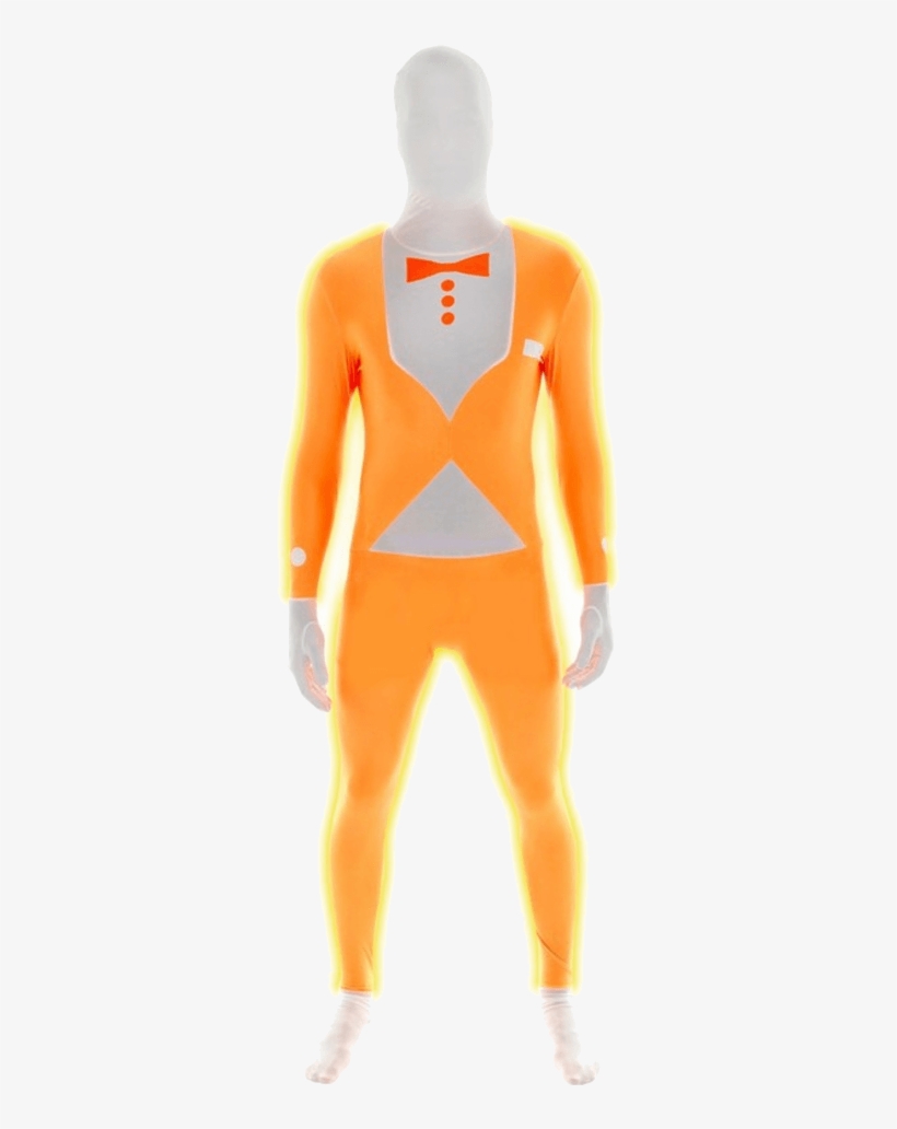 Orange Glow Tux Morphsuit - Spandex PNG Image | Transparent PNG Free ...