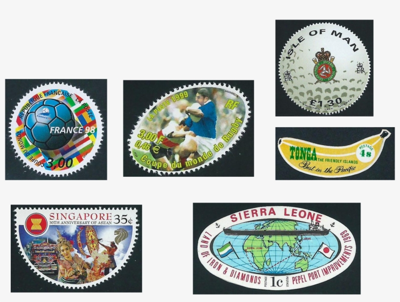 Many Countries Have Issued Circular Stamps, Often To - Timbre Coupe Du ...