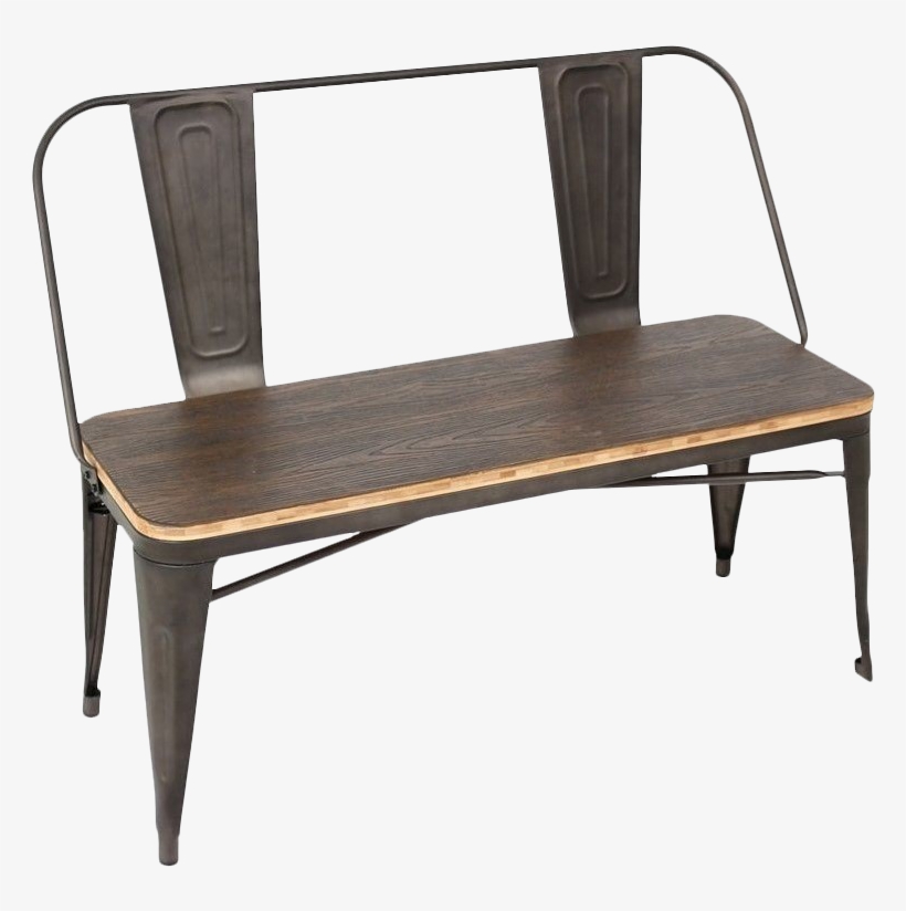 Costway Mid Century Industrial Metal Dining Bench W PNG Image ...