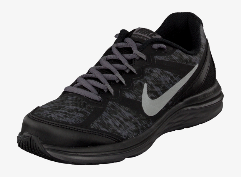 W Nike Dual Fusion Run 3 Flash Black - Sneakers PNG Image | Transparent ...