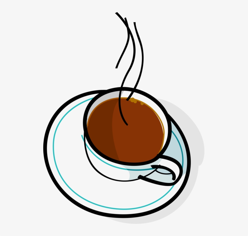 Vector Illustration Of Cup Of Hot Freshly Brewed Coffee - Hot Chocolate ...