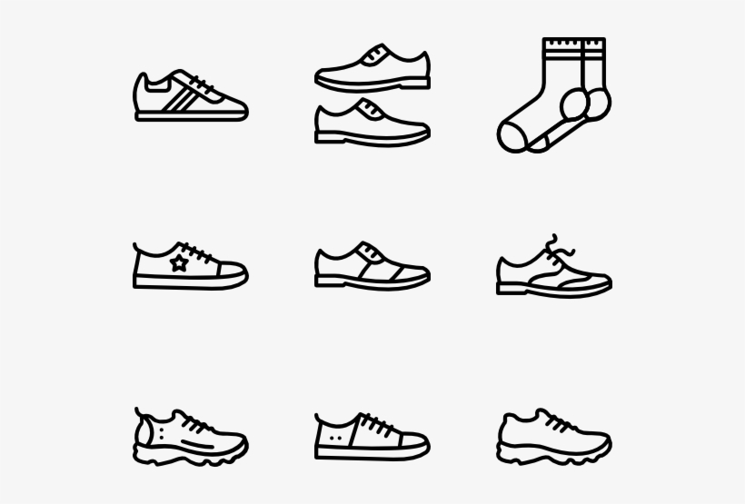 Man Footwear 70 Icons - Shoe Outline Png PNG Image | Transparent PNG ...