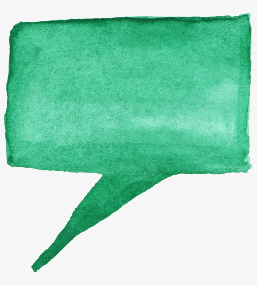 Free Download - Green Watercolor Speech Bubble PNG Image | Transparent ...