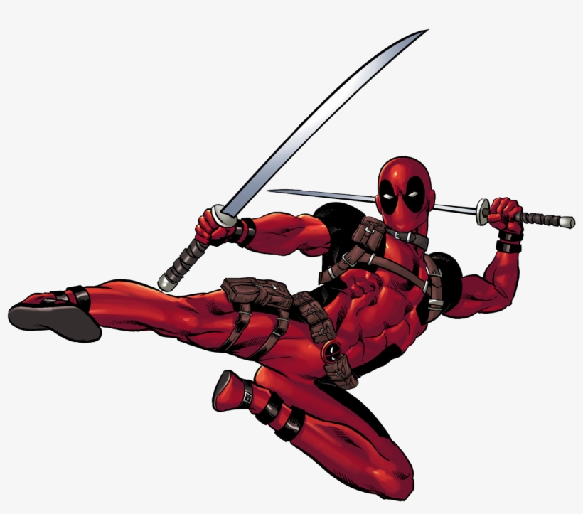 Deadpool Jumping With Swords PNG Image | Transparent PNG Free Download ...