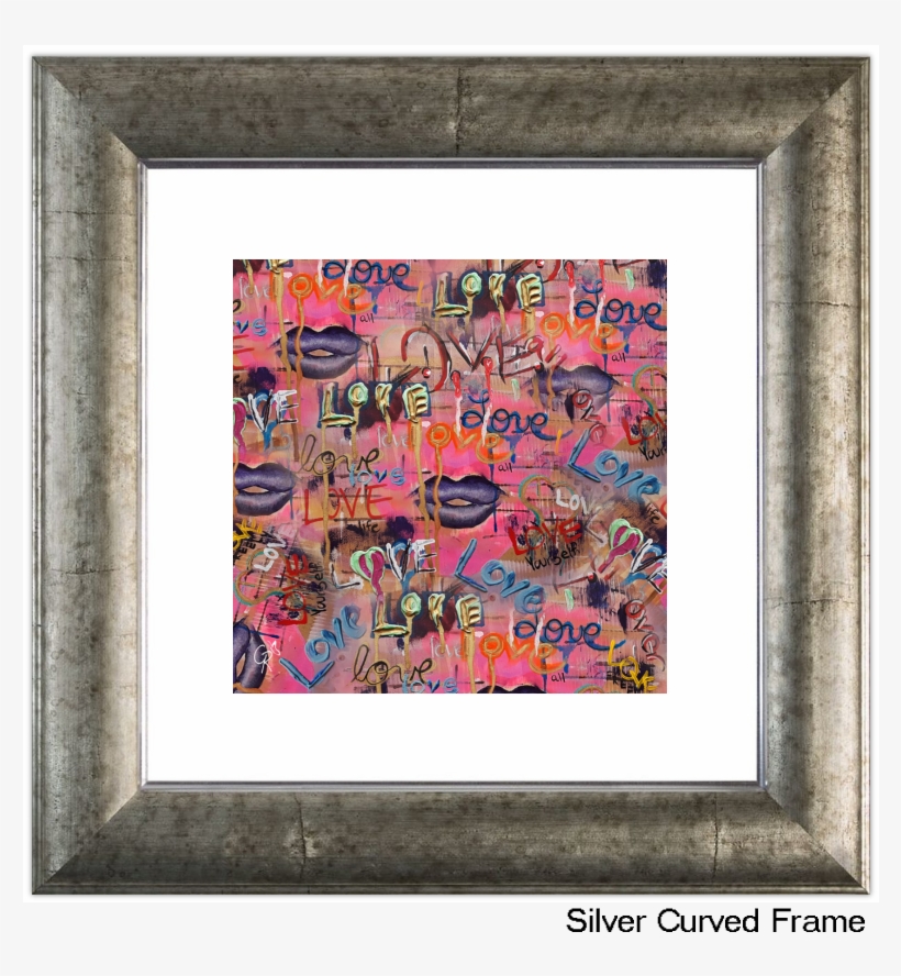 Love Silver Curved Frame - Picture Frame PNG Image | Transparent PNG ...