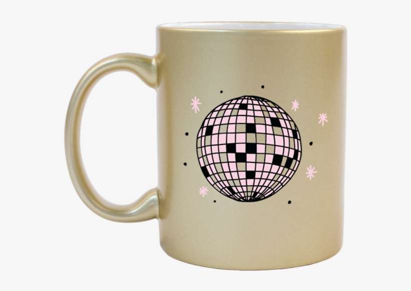 Disco Ball Gold Mug - Coffee Cup PNG Image | Transparent PNG Free ...