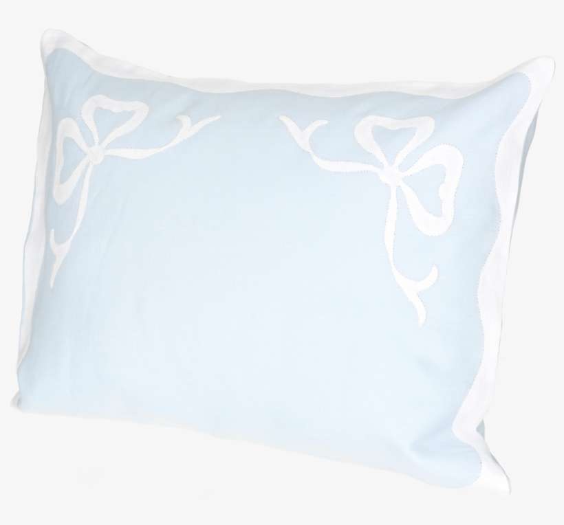 Pillowcase White Ribbon On Blue - Throw Pillow PNG Image | Transparent ...