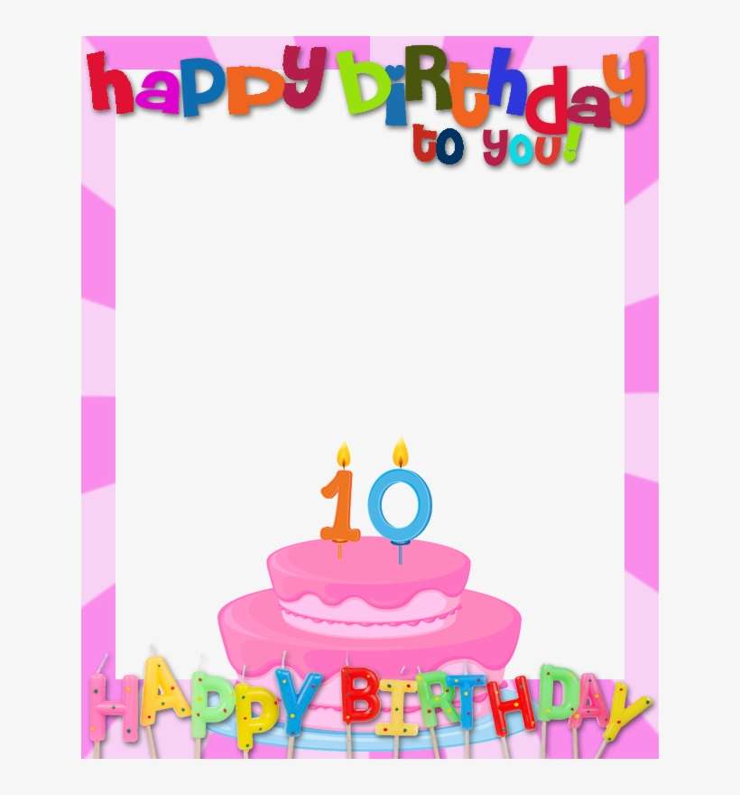 Cute Birthday Frame - Cute Birthday Photo Frames PNG Image ...