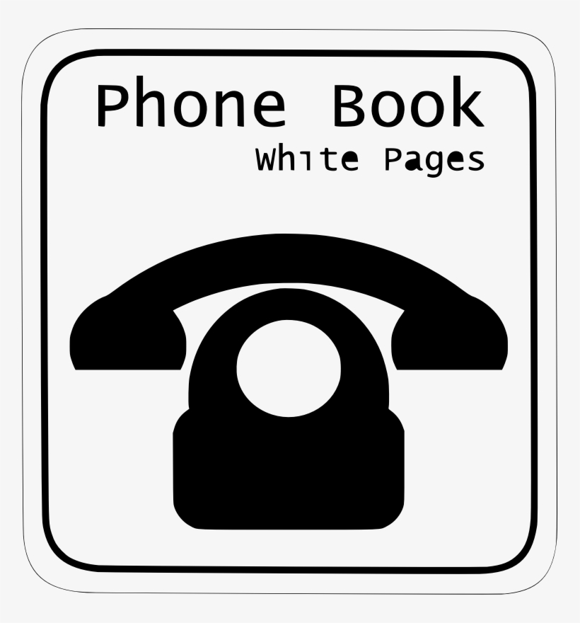 Medium Image - Phone Book Black And White PNG Image | Transparent PNG ...
