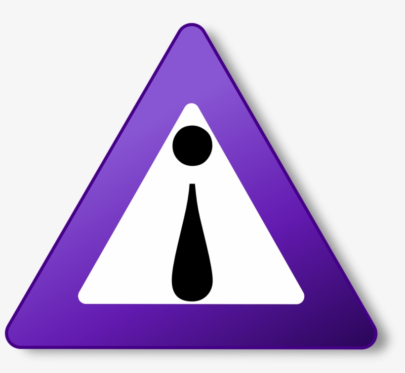 Sign Triangle Purple - Caution Purple PNG Image | Transparent PNG Free ...