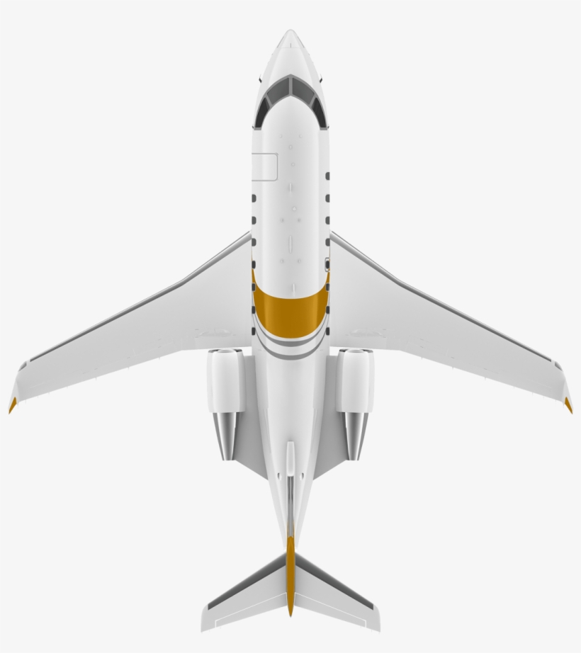 Challenger 650 Top View - Bombardier Challenger 650 Top View PNG Image ...
