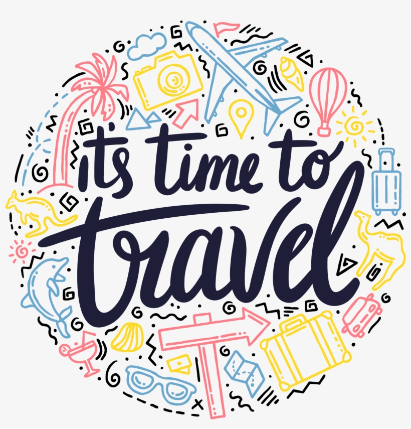 Menabung Untuk Traveling - Its Time To Travel PNG Image | Transparent ...