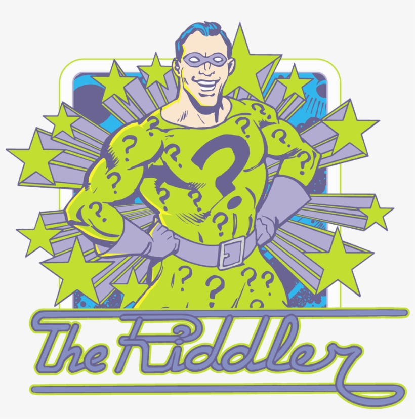 Dc Comics Riddler Stars Men's Regular Fit T-shirt - Riddler PNG Image ...