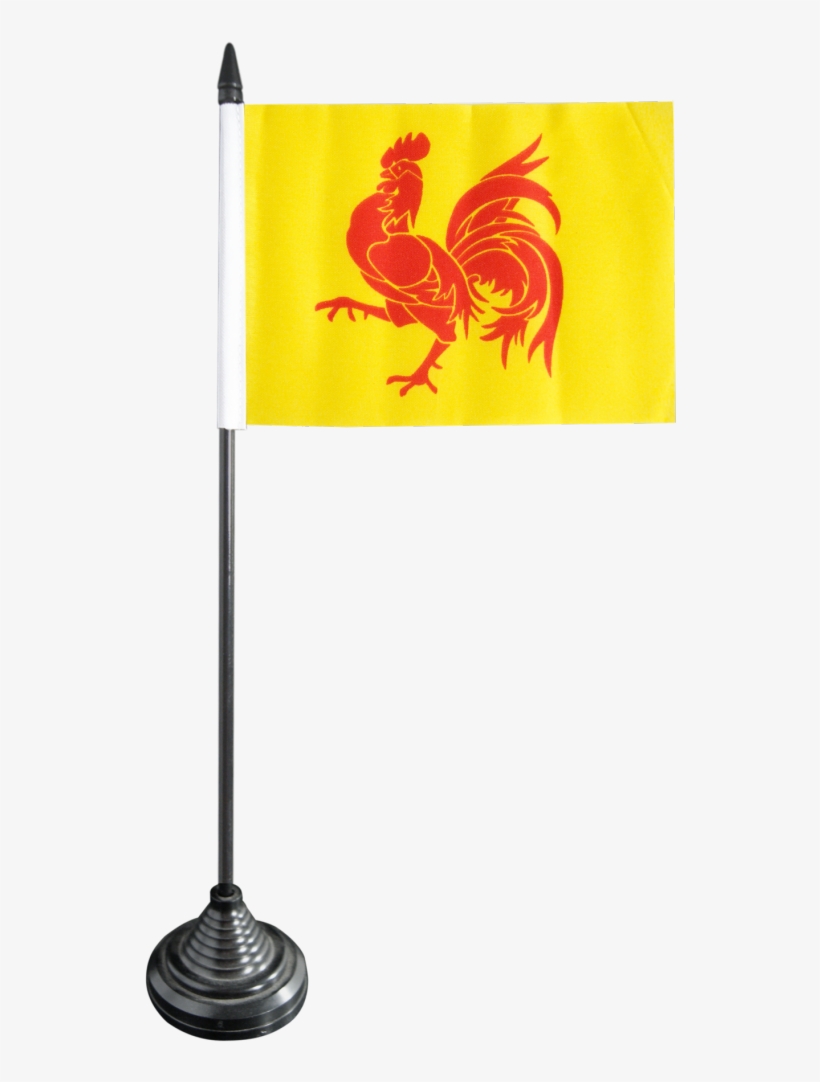 Belgium Wallonia Table Flag - Coq Wallon PNG Image | Transparent PNG ...