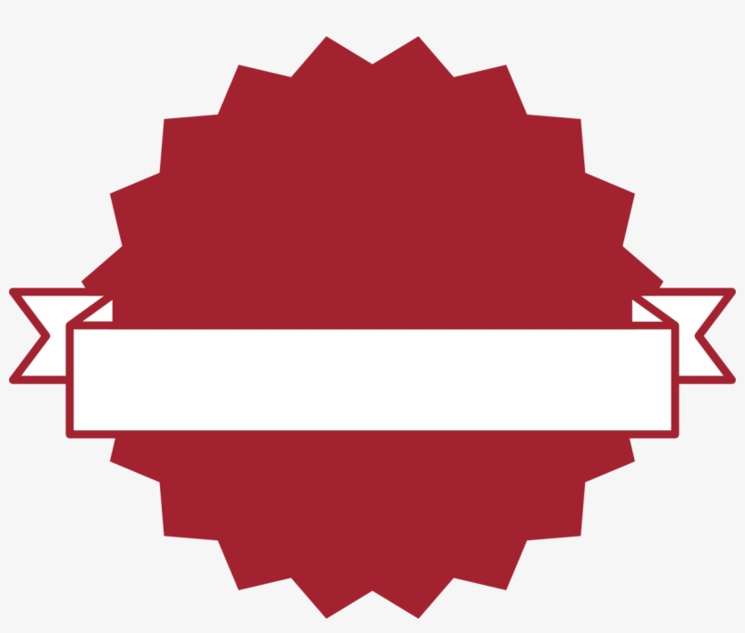 Red Round Triangle White Ribbon Banner - Heart Drawing With Ribbon PNG ...