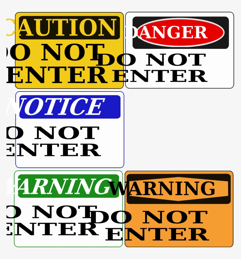 Do Not Enter Signs - Poster PNG Image | Transparent PNG Free Download ...