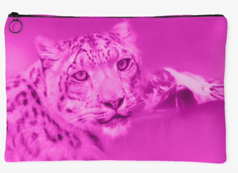 Snow Leopard Mountain Guardian Large Accessory Pouch - Coin Purse PNG ...