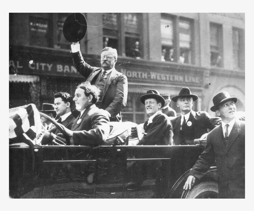 Ole Hanson, Second From Right, “moosing” It With Teddy - Monochrome PNG ...