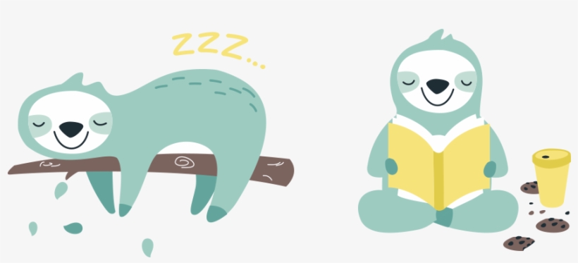 Lazy Sloth Is A Pattern Design Collection With A Motif - Cartoon PNG ...