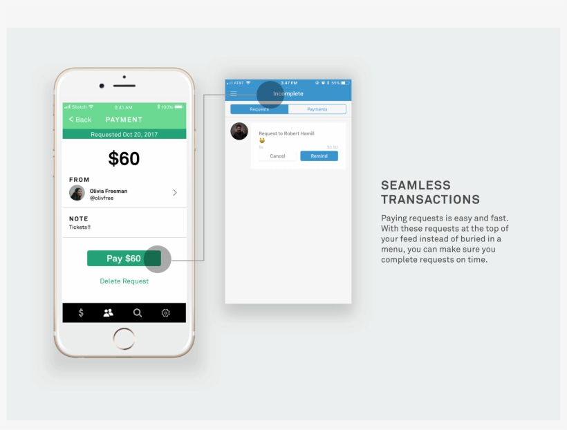 Venmo Redesign - Iphone PNG Image | Transparent PNG Free Download on ...