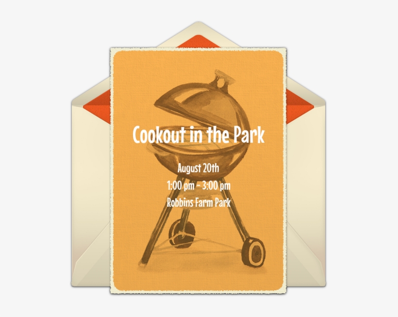 Download Classic Cookout Online Invitation - Sign | Transparent PNG ...