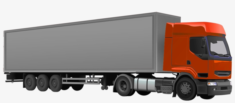 Shipping Track - Truck With Container Clipart PNG Image | Transparent ...