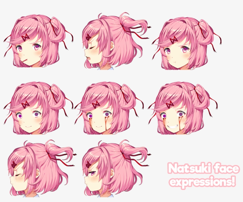 Download Ddlc - Natsuki Sprites | Transparent PNG Download | SeekPNG