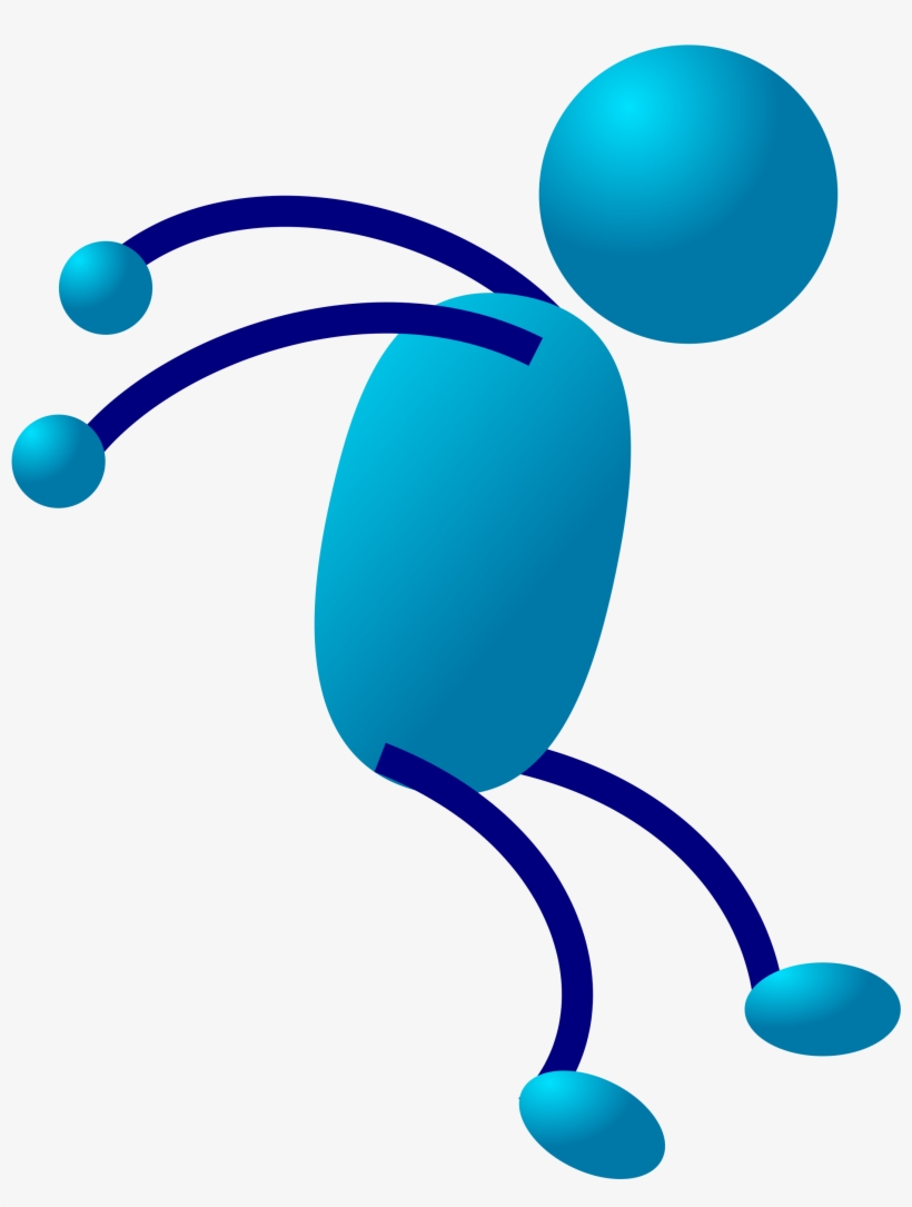 Download Illustration Of A Dancing Cartoon Blue Man - Stick Men Clip ...