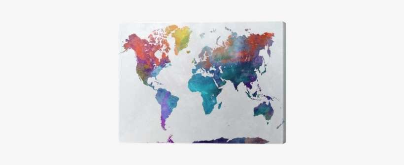 World Map - Black And Grey Poster 36 X 24in PNG Image | Transparent PNG ...