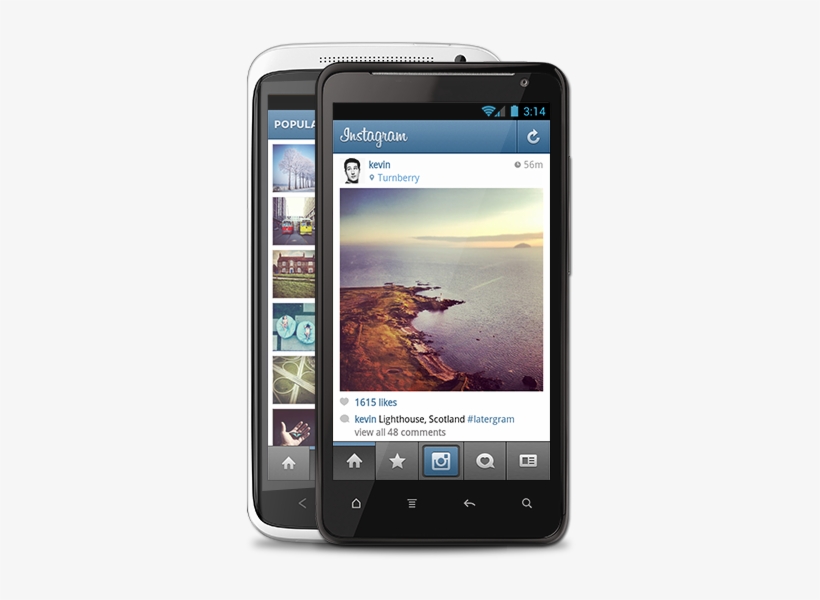 Instagram On A Phone Screen PNG Image | Transparent PNG Free Download ...