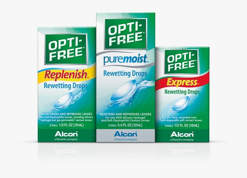Opti-free® Rewetting Drops - Contact Lenses Eye Drop PNG Image ...