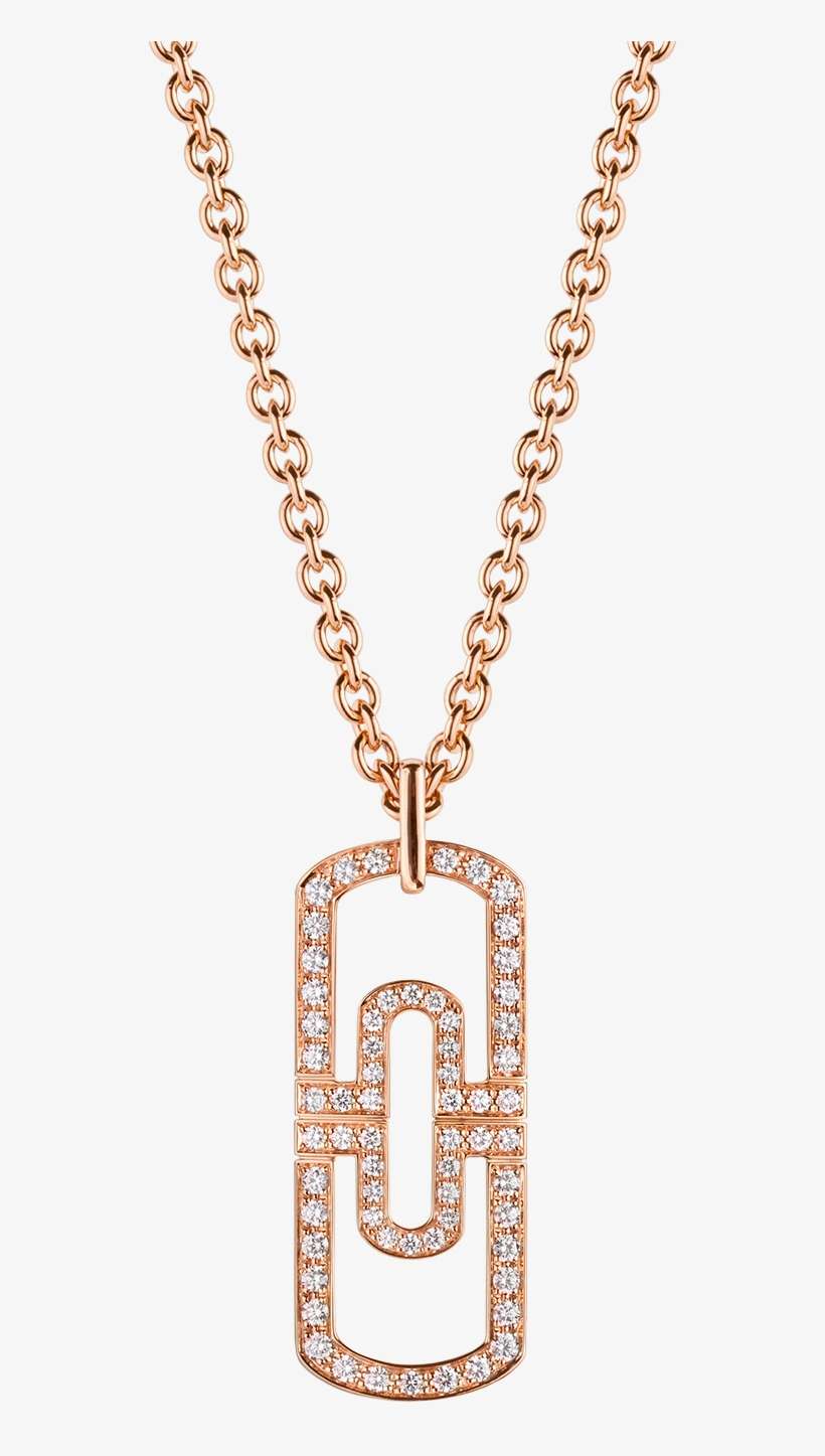 Parentesi Necklace Necklace Rose Gold Pink - Pendant PNG Image ...