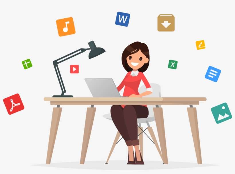 Person Using Laptop Clipart