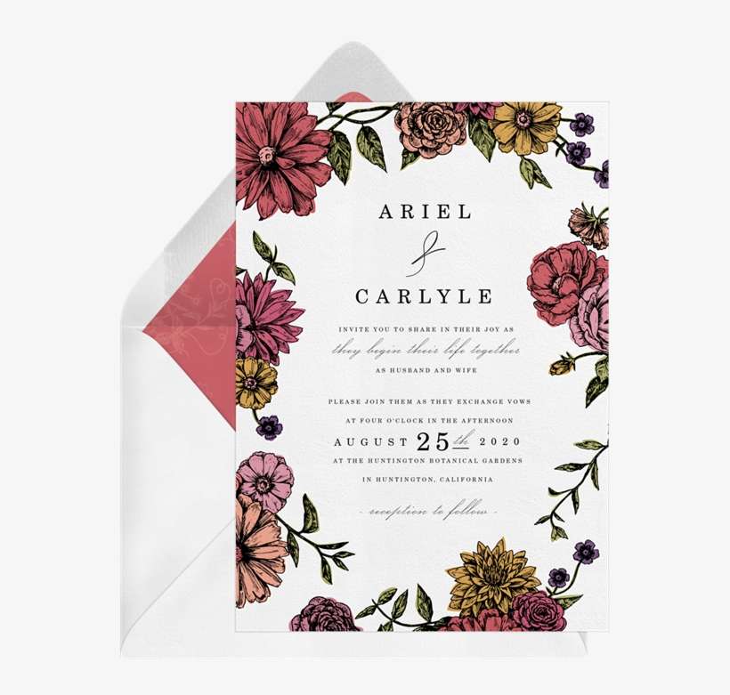 Download Romantic Floral Border By Wonderwed @greenvelope Floral - Floral Border Design ...