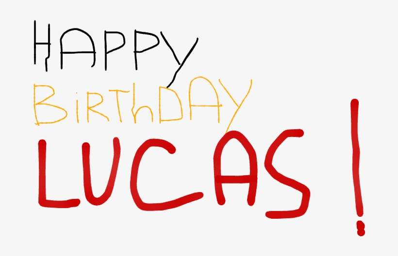 Happy Birthday Lucas - Calligraphy PNG Image | Transparent PNG Free ...