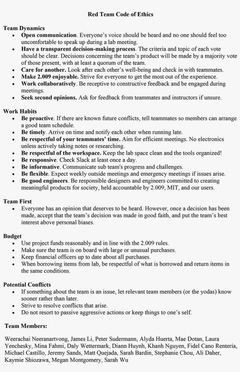 Red Team - Team Code Of Ethic PNG Image | Transparent PNG Free Download ...