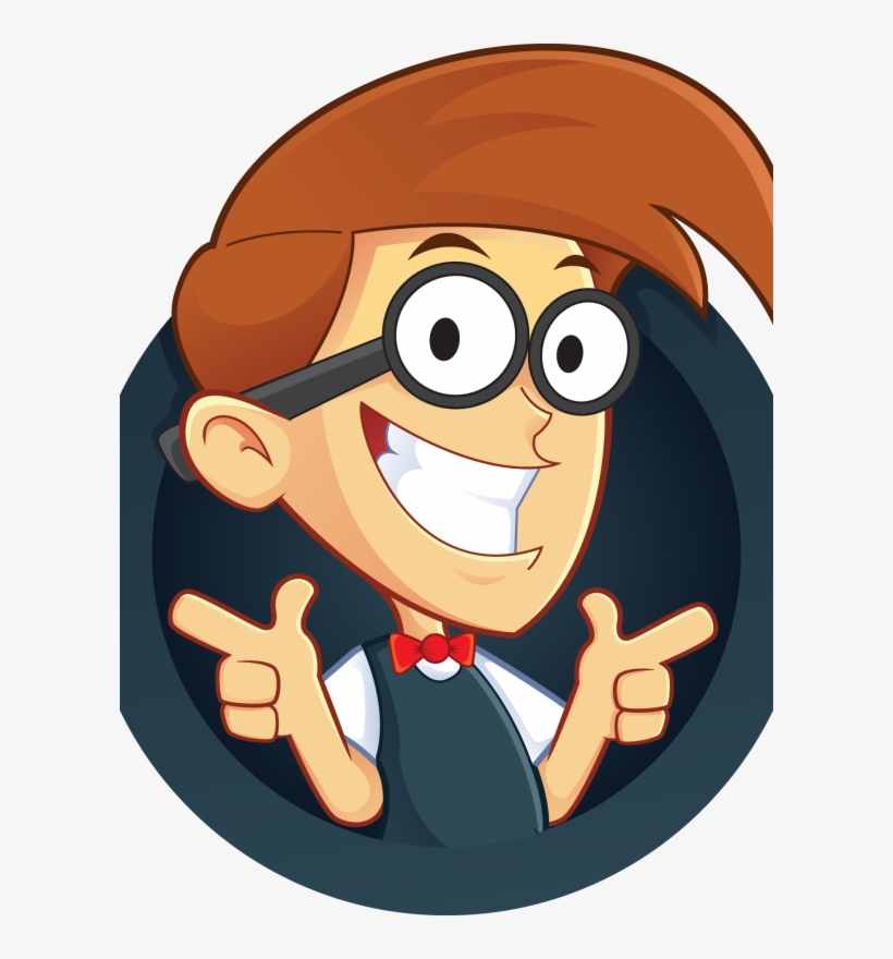 Free Nerd Geek With Two Gun Finger Gesture People High - Reading Book ...