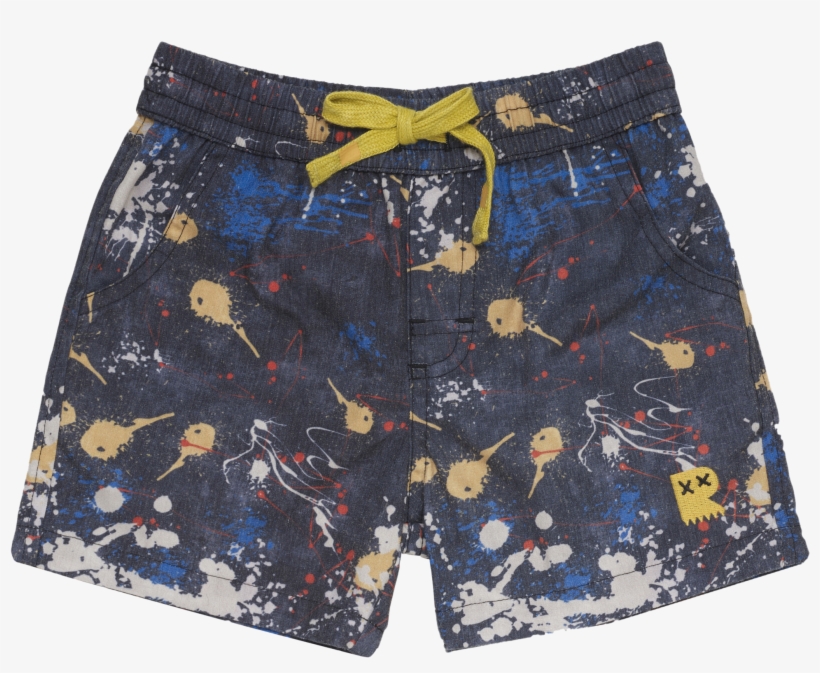 Download Rock Your Kid Paint Splatter Board Shorts | Transparent PNG ...
