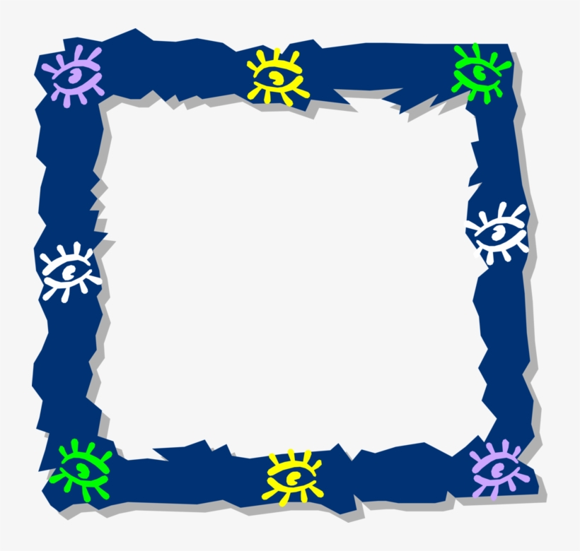 Vector Illustration Of Watching Eye Border Frame PNG Image ...