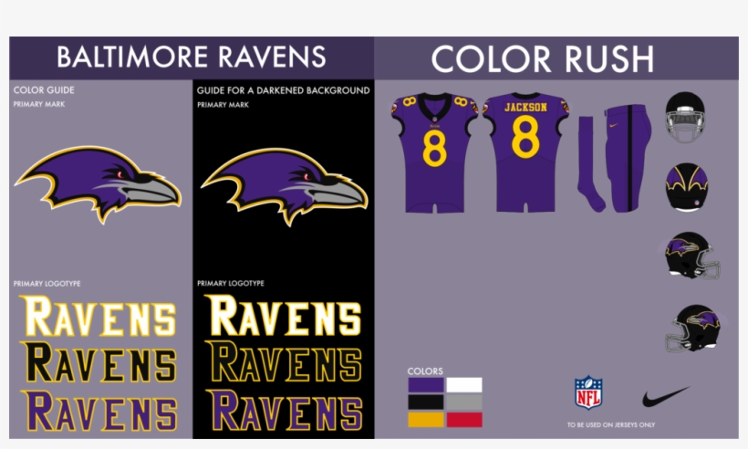 Download Baltimore Ravens Color Rush - Mural Color | Transparent PNG ...